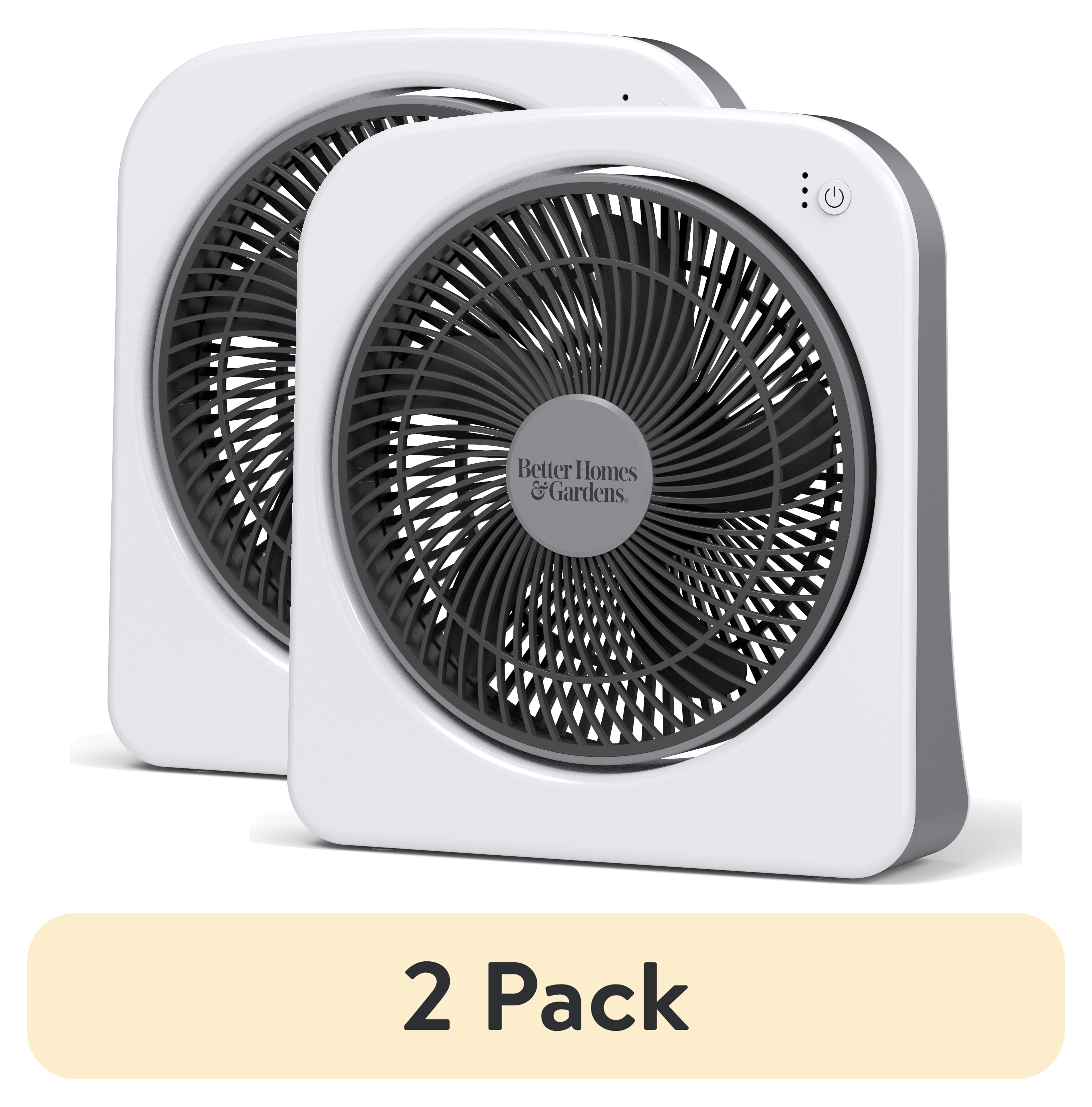 (2 pack) Better Homes & Gardens 9" Dual Power Portable Fan, Indoor ...