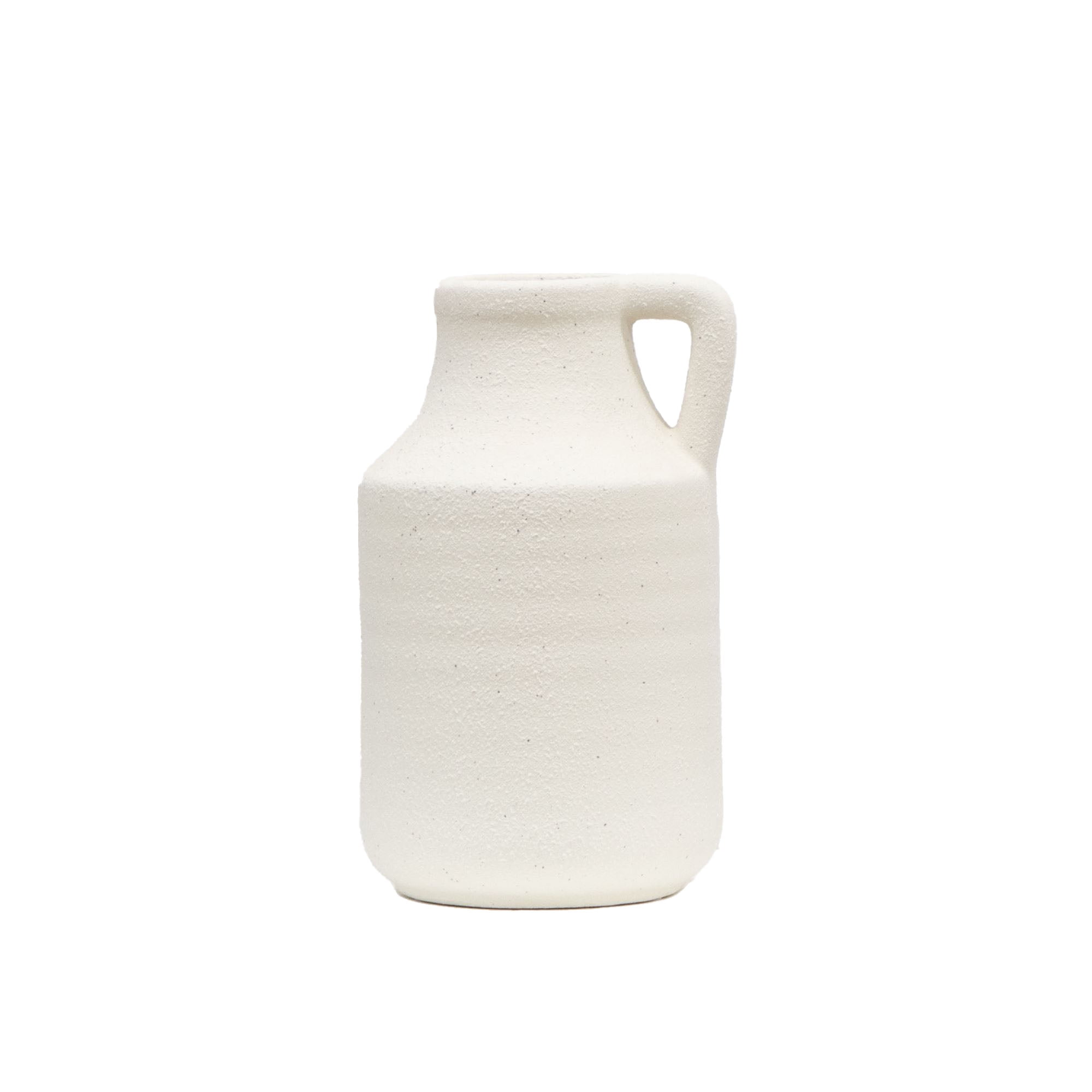 Better Homes & Gardens Textured Natural Ceramic Jug Vase, 9", White ...