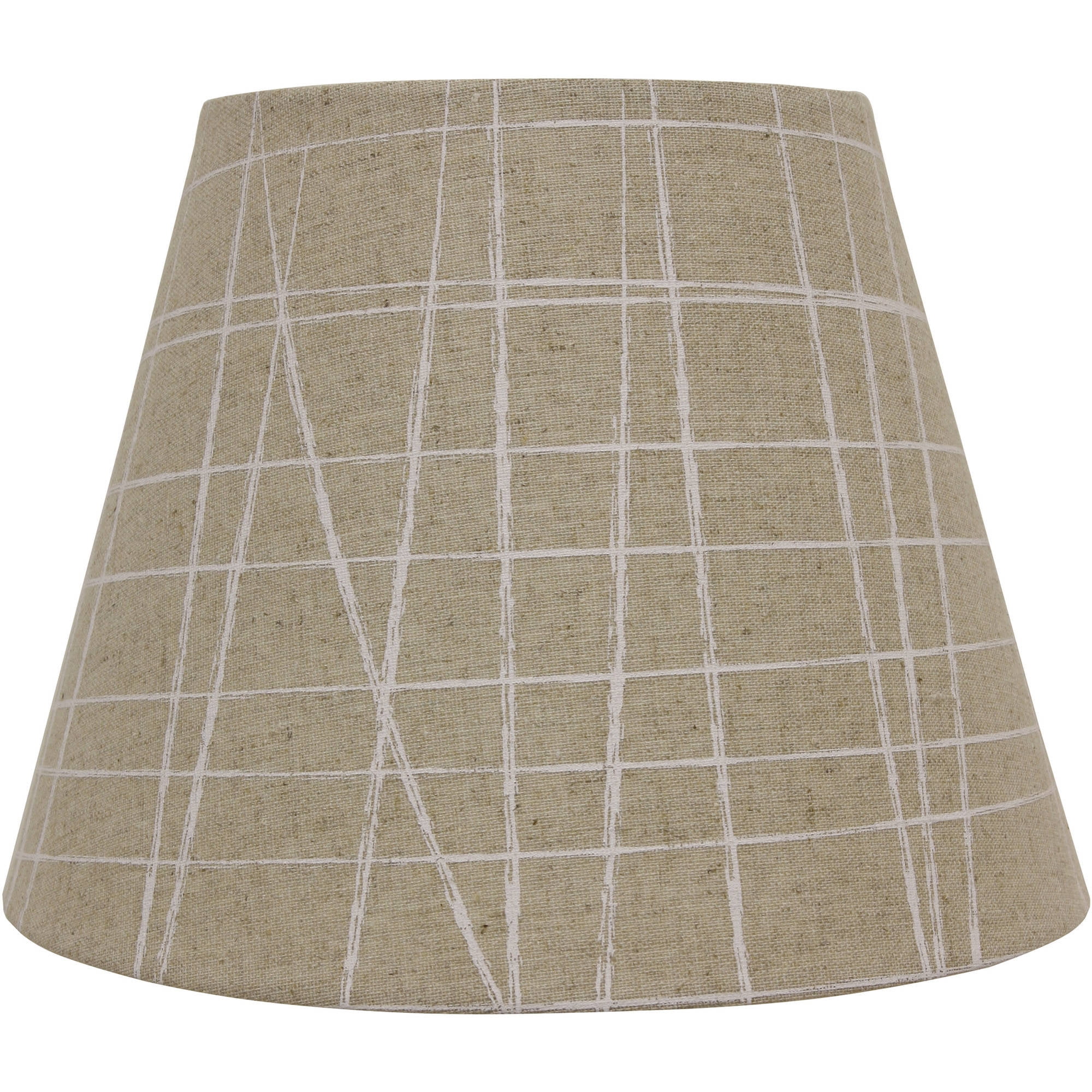 Abstract Lines Accent Lamp Shade - Beige Crosshatch Design - Walmart.com