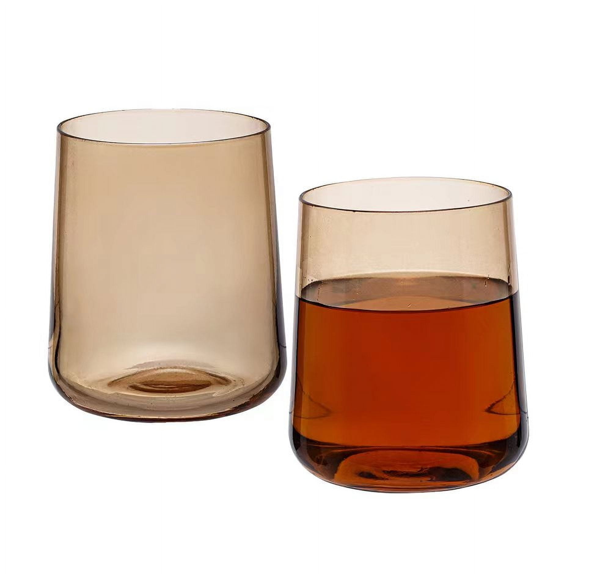 Better Homes & Gardens Amber Glass Old Fashioned Glass 12 oz Stylish ...