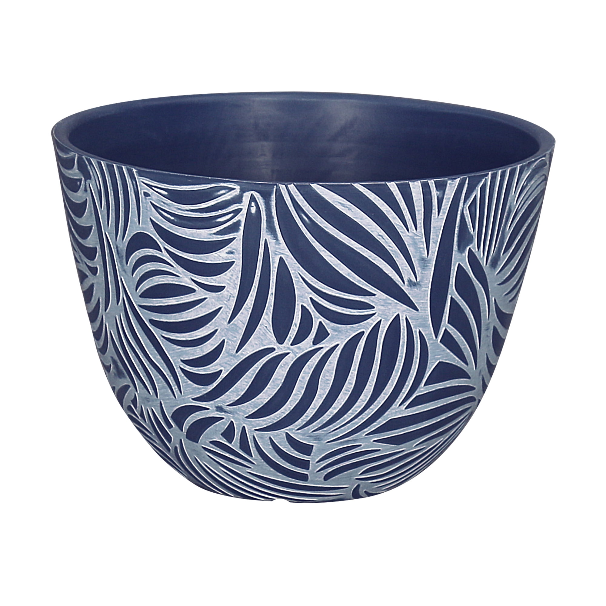 Better Homes & Gardens Anders Navy Blue Resin Planter, 8in x 8in x 5 ...