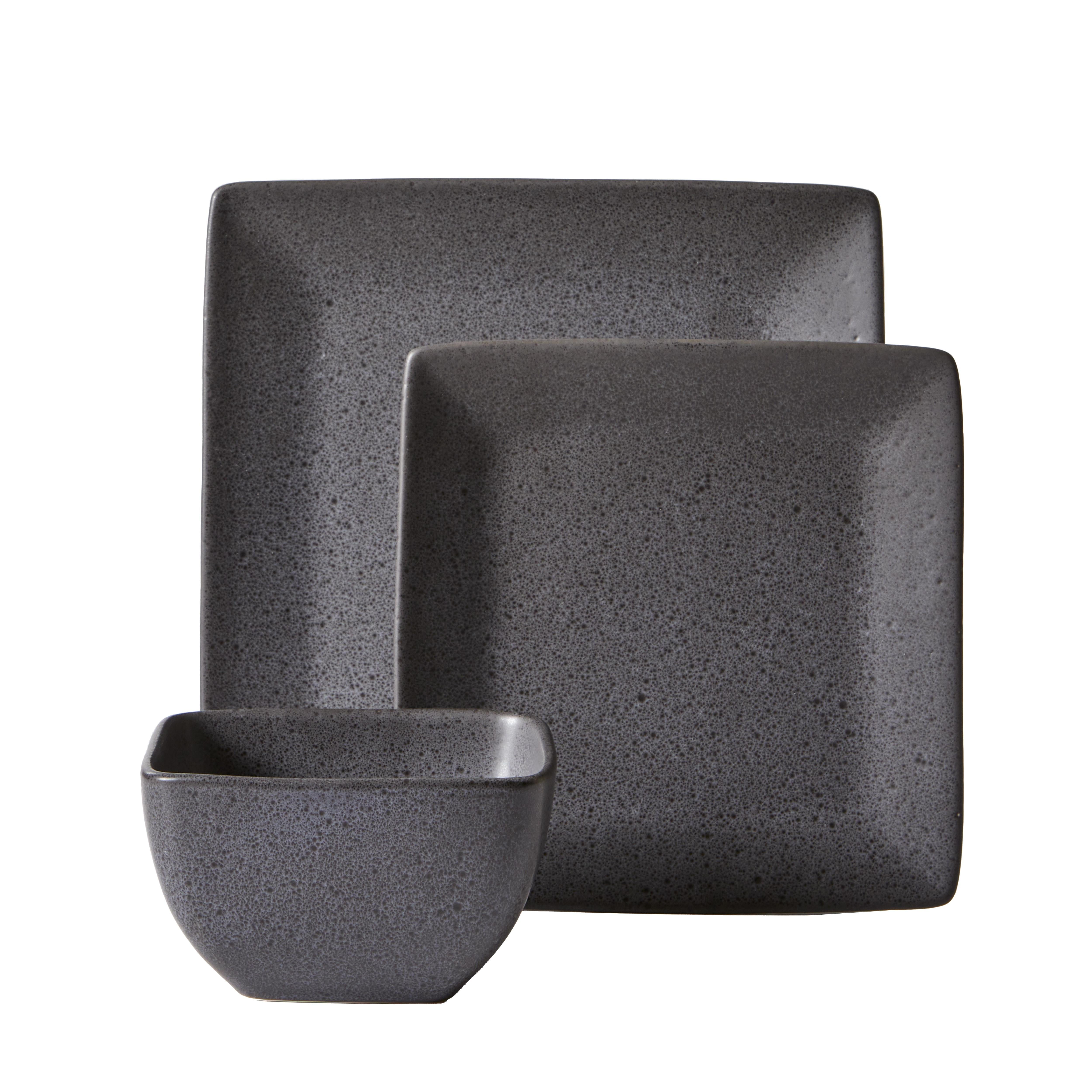 Free Shipping! Better Homes & Gardens Dark Gray Square-Shaped Stoneware ...