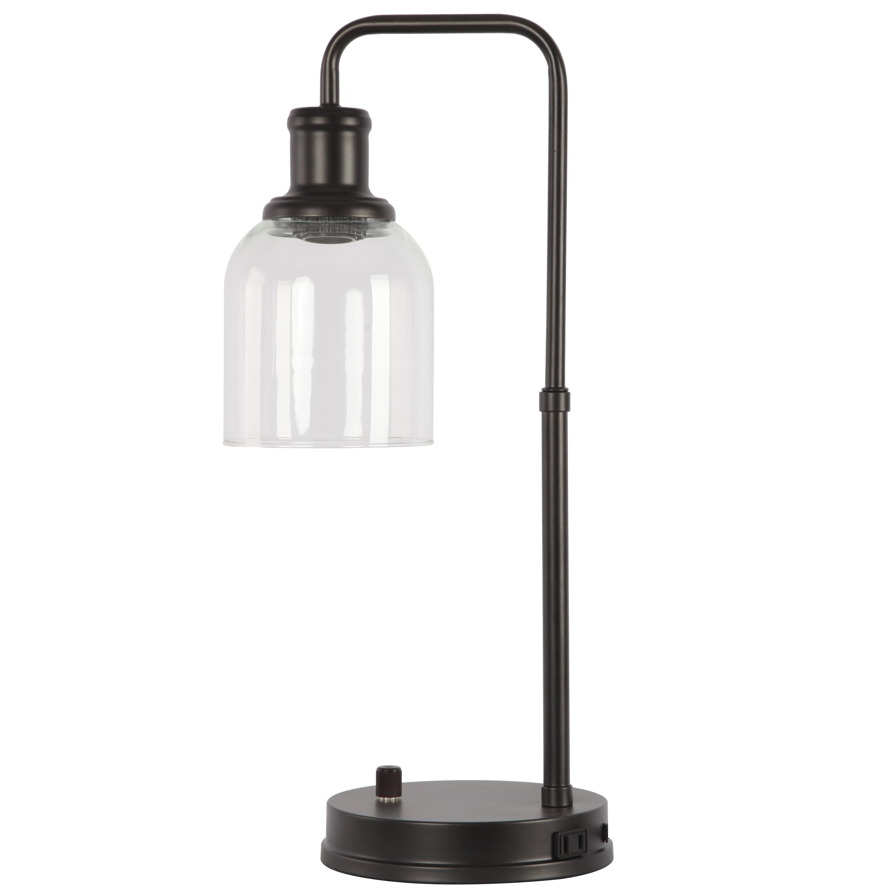 Antique Bronze Desk Lamp - 20.5 LED Lamp with AC Outlet - Walmart.com
