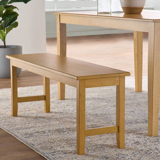Better Homes & Gardens Natural Pine Harmony Dining Bench - Walmart ...