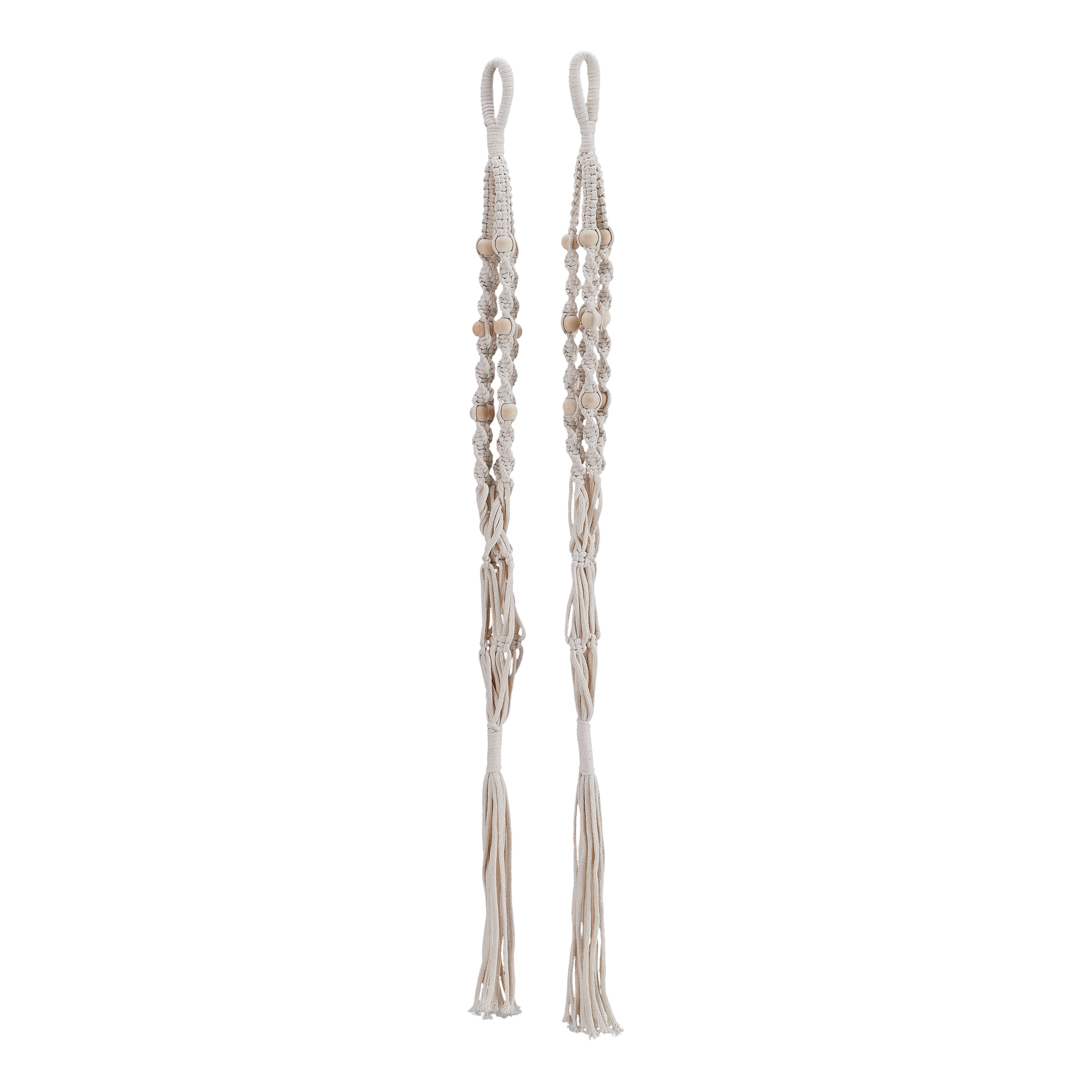 Better Homes & Gardens Beige Polyester Hanging Plant Hangers (2 Pack ...