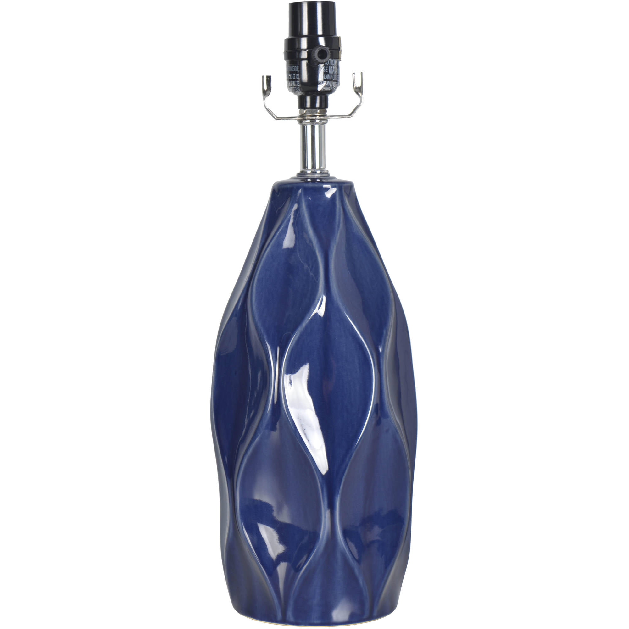 Blue Faceted Ceramic Table Lamp Base - Modern Design - 16 - Walmart.com