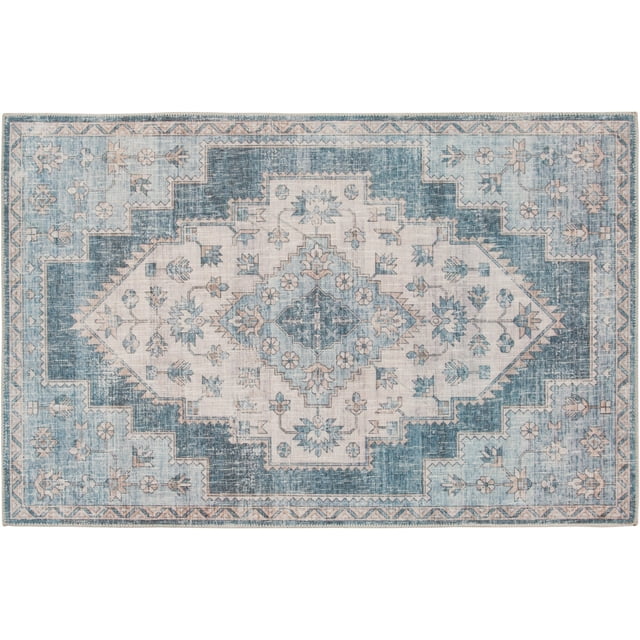 Homes & Gardens Blue Persian Medallion Rug - 30x46 - Walmart.com