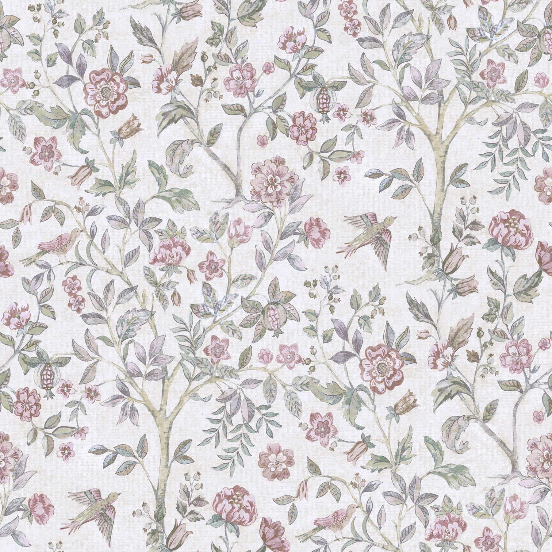Better Homes & Gardens Blush Bird Botanical Peel and Stick Wallpaper 30 ...