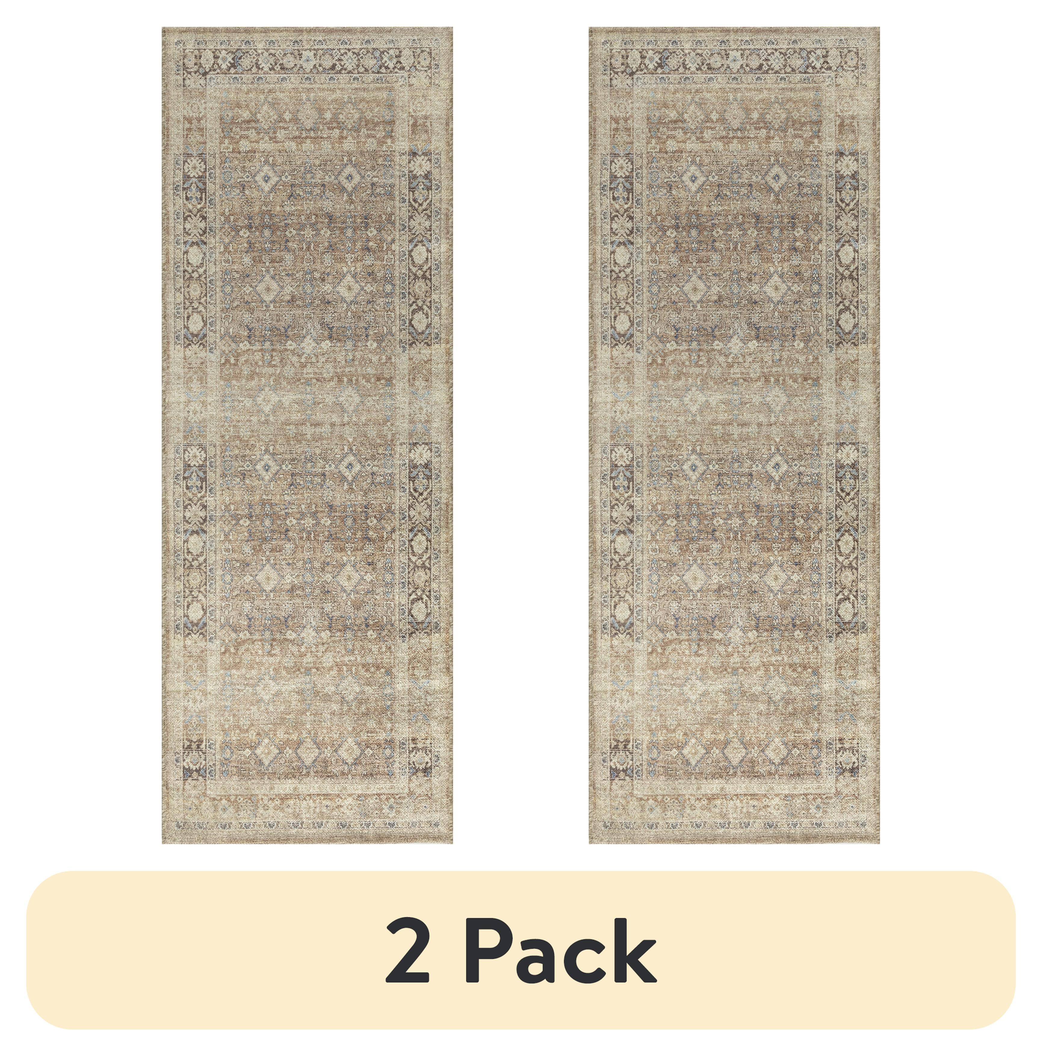 (2 pack) Better Homes & Gardens Brown Diamond Persian Indoor 30" x 84 ...