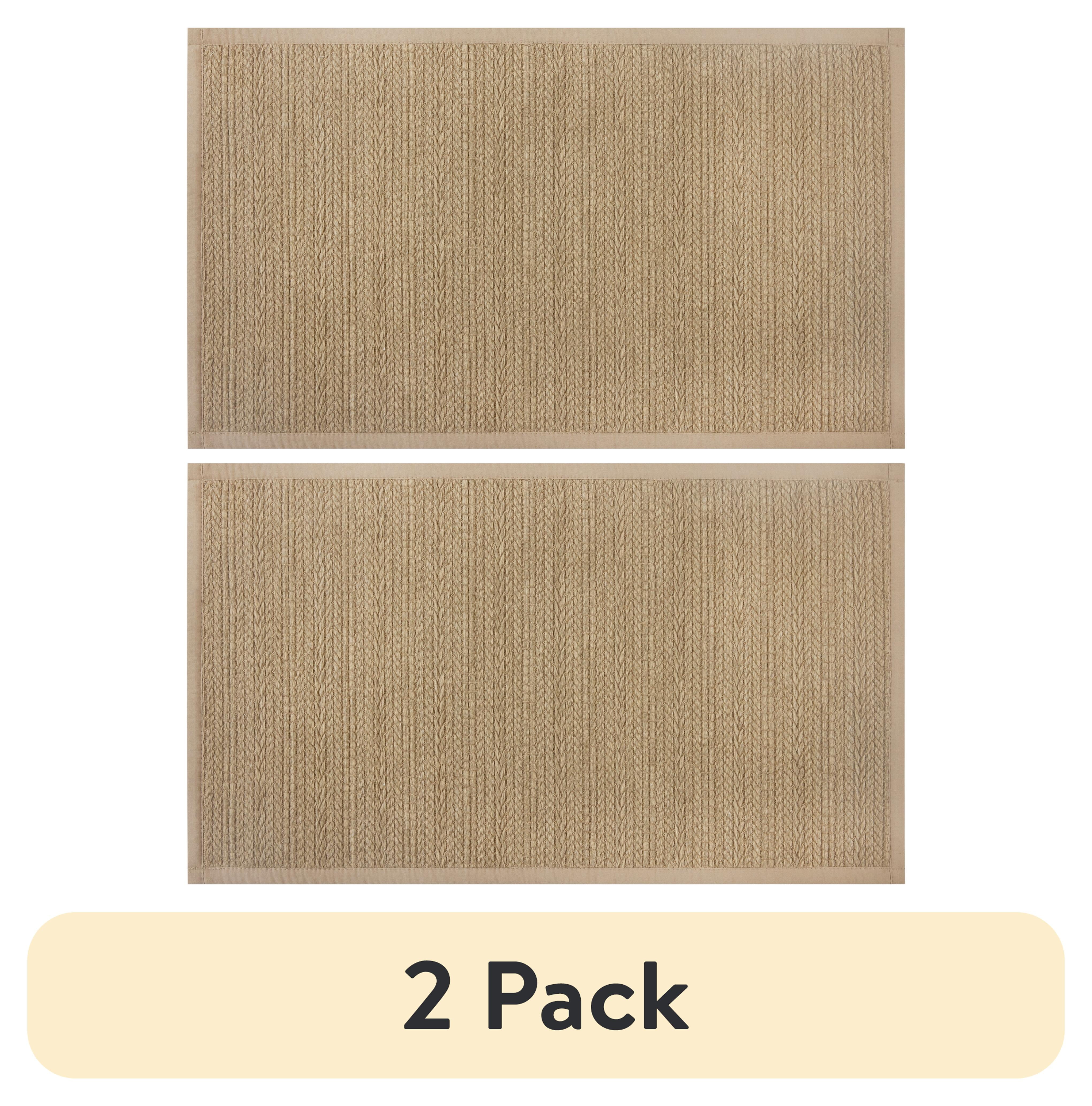 (2 pack) Better Homes & Gardens Brown Weave Indoor Kitchen Rug - 20" x ...