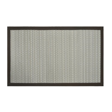 (2 pack) Better Homes & Gardens Grey Border Woven Polypropylene 20" x ...
