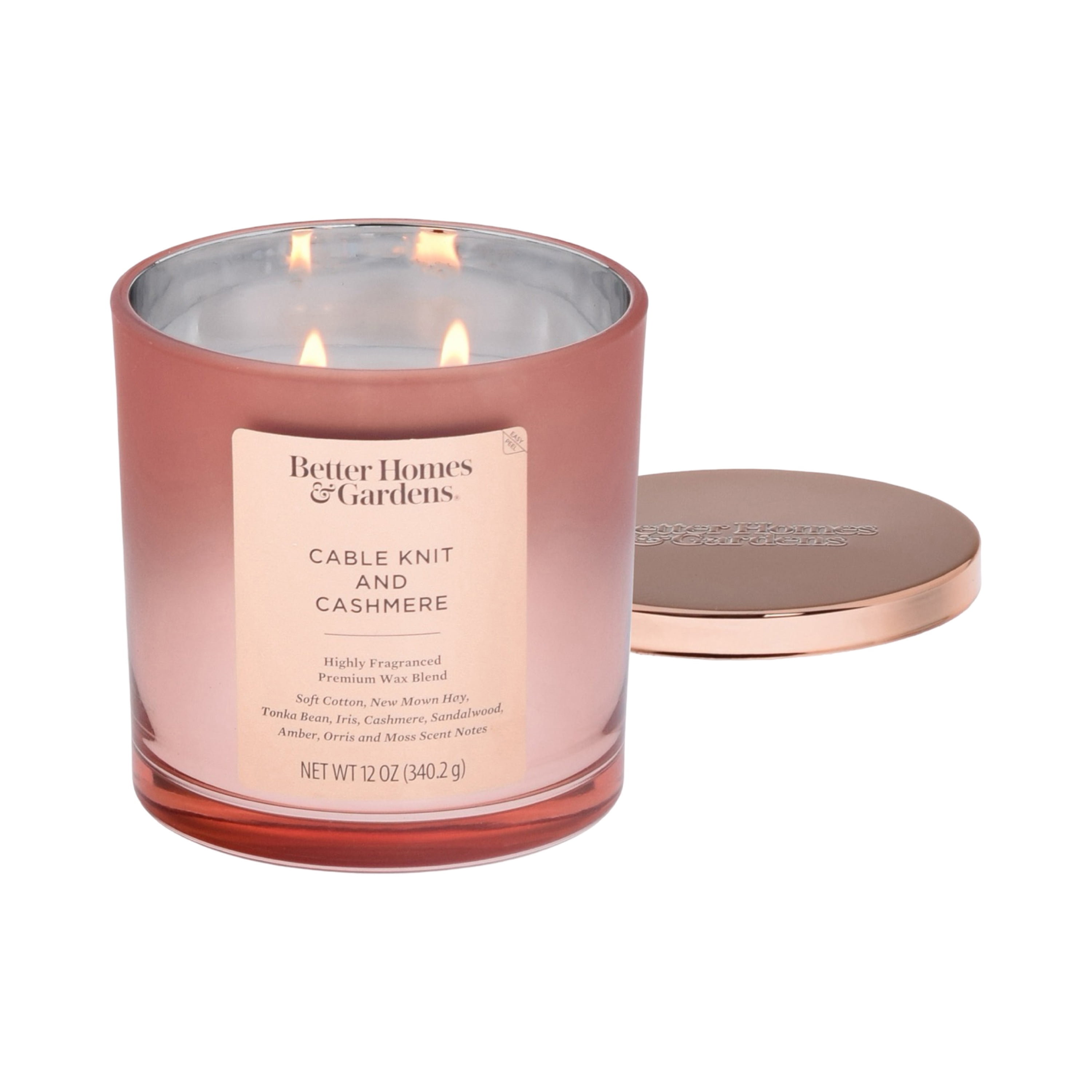 Better Homes & Gardens Cable Knit and Cashmere Scented 2-Wick 12oz ...