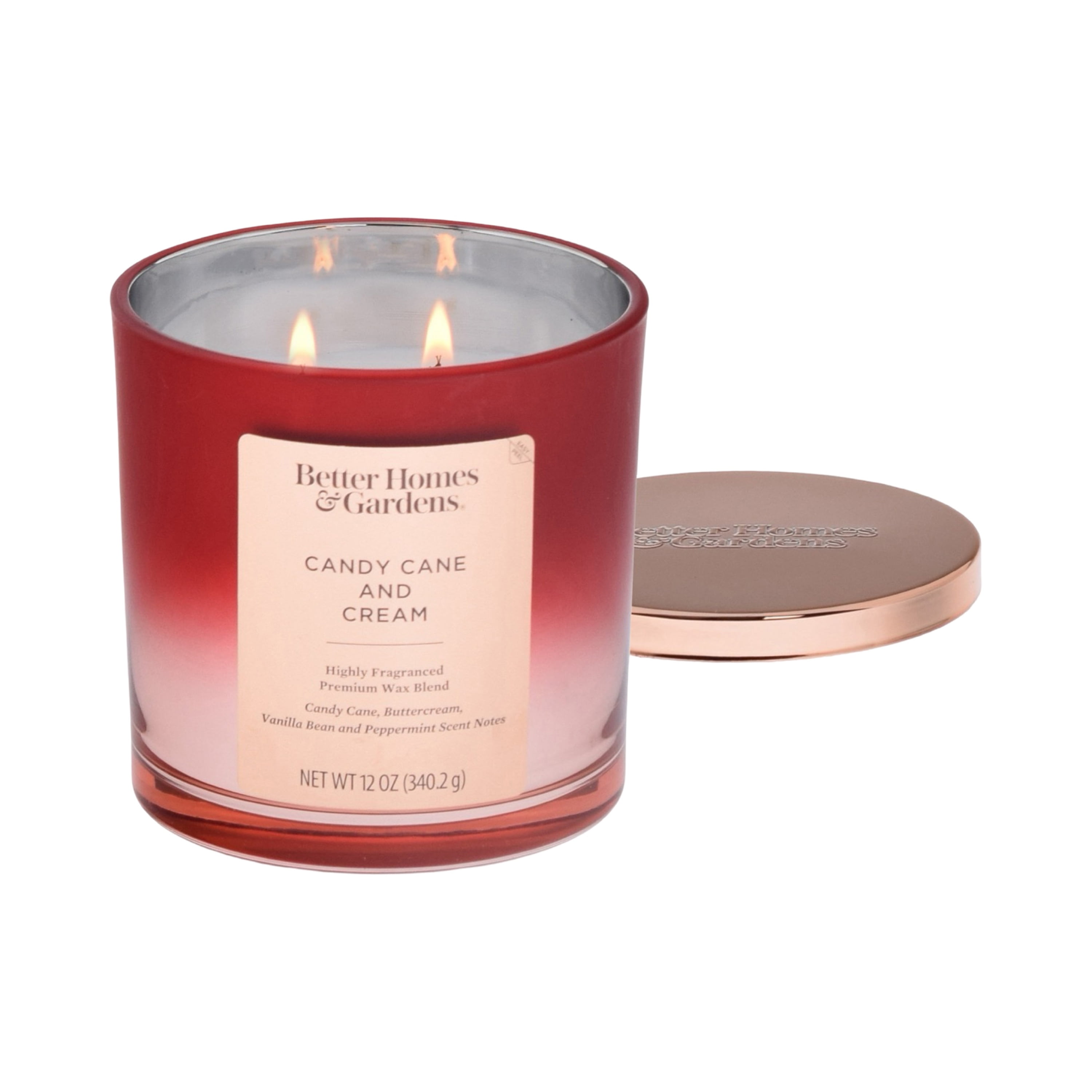 Better Homes & Gardens Candy Cane and Cream Scented 2-Wick 12oz ...