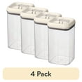 (4 pack) Better Homes & Gardens Canister - 9.9 Cup Flip-Tite® Square ...