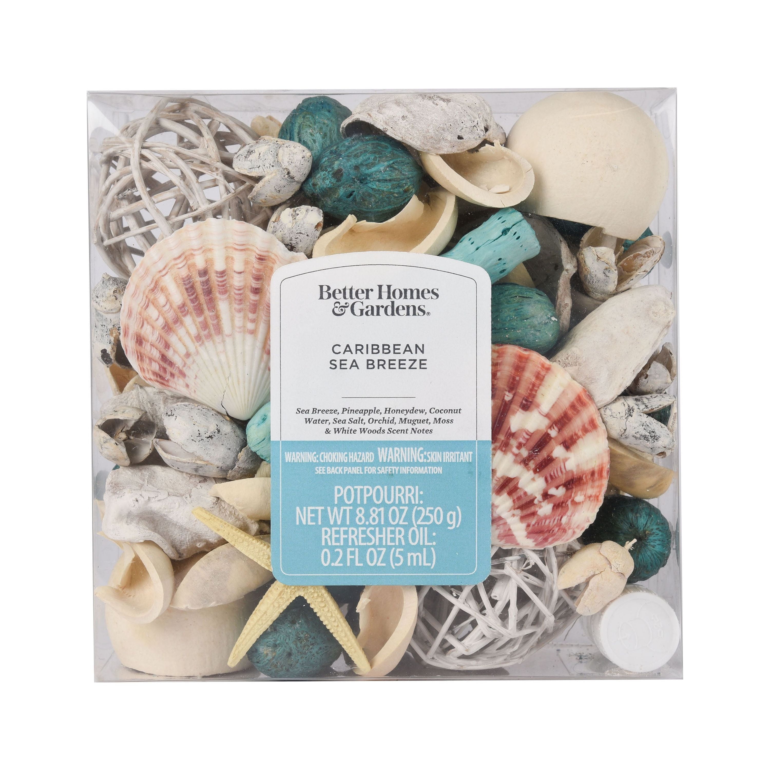 Better Homes & Gardens Caribbean Sea Breeze Potpourri with Shells 8.81 ...