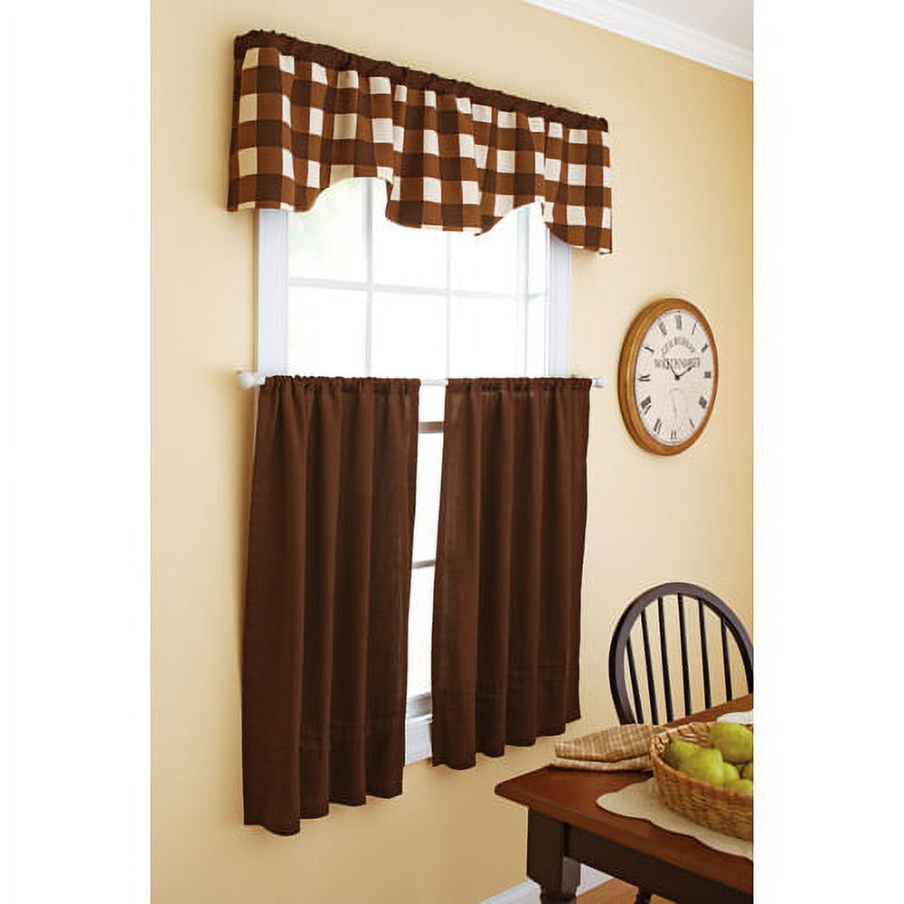 Better Homes & Gardens Checks and Solids Window Set - Walmart.com