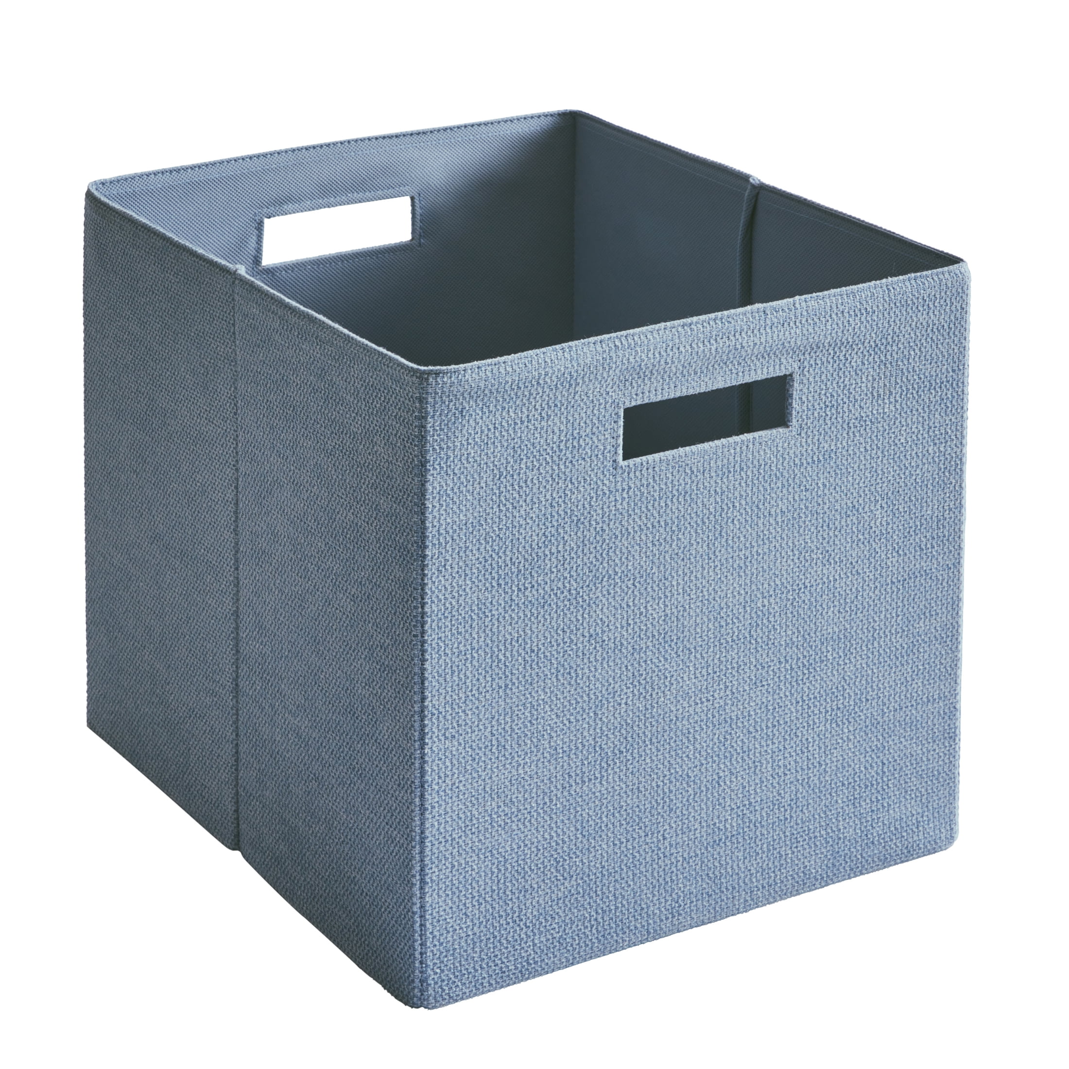 Better Homes & Gardens Collapsible Fabric Storage Bin Blue with Handles ...