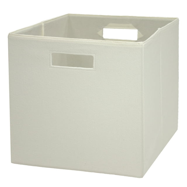 Better Homes & Gardens Collapsible Fabric Cube Storage Bin, Ivory ...