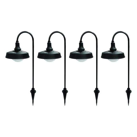 Better Homes & Gardens Corbyn Solar Powered Matte Black Metal Landscape ...