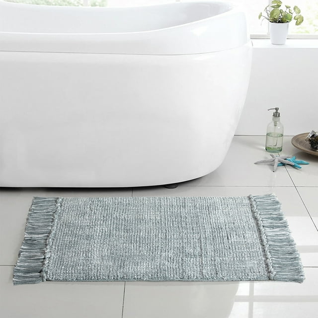 Cotton Fringe Bath Rug - Reversible 20 x 30 - Walmart.com