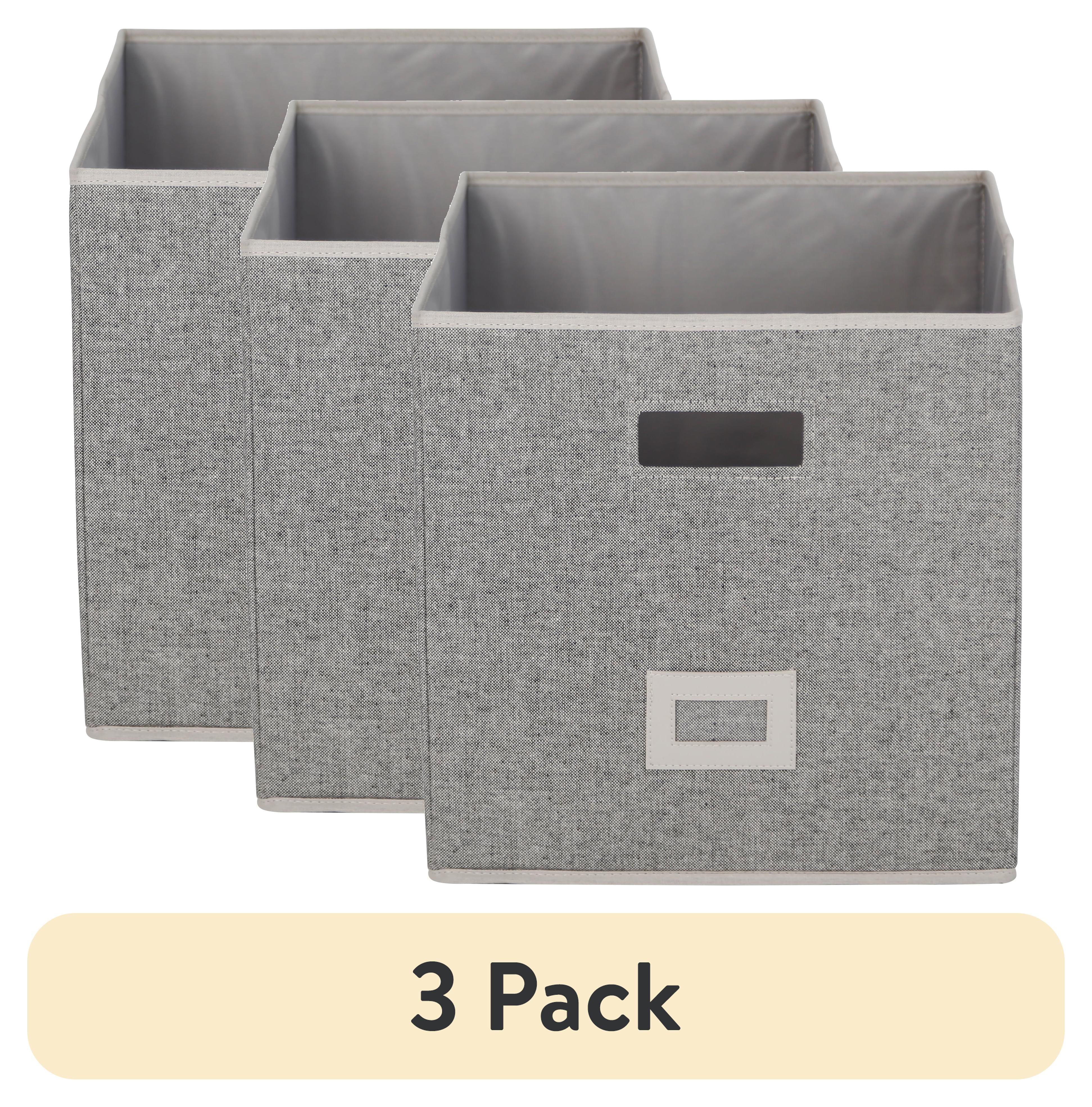 (3 pack) Better Homes & Gardens Cube Polyester & Cotton Adult Storage ...