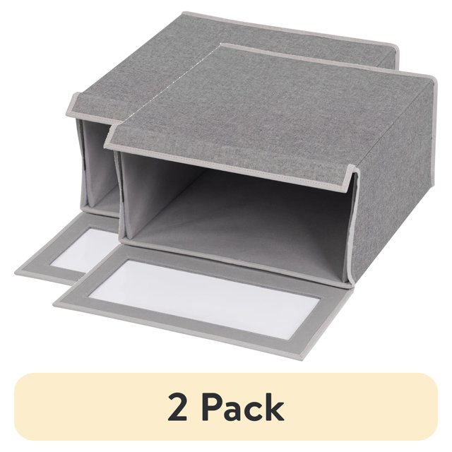 (2 pack) Better Homes & Gardens Drop Front Storage Box with Open Window ...