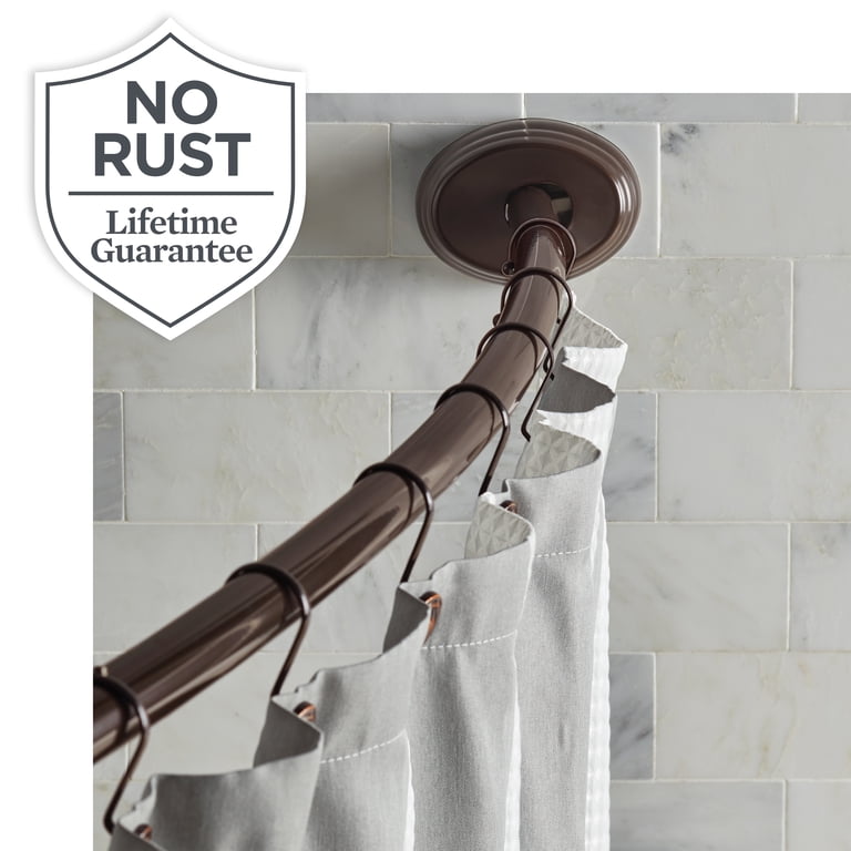Bronze Double Shower Curtain Rod Double Shower Hooks One For Liner