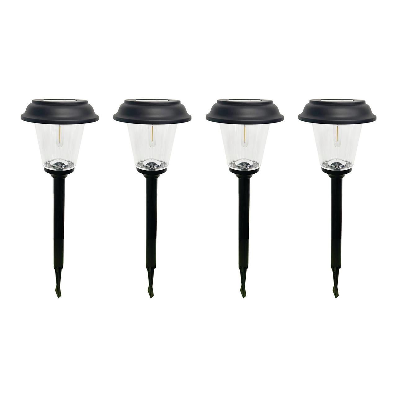 Better Homes & Gardens Elijah Solar Powered Black Landscape Filament ...