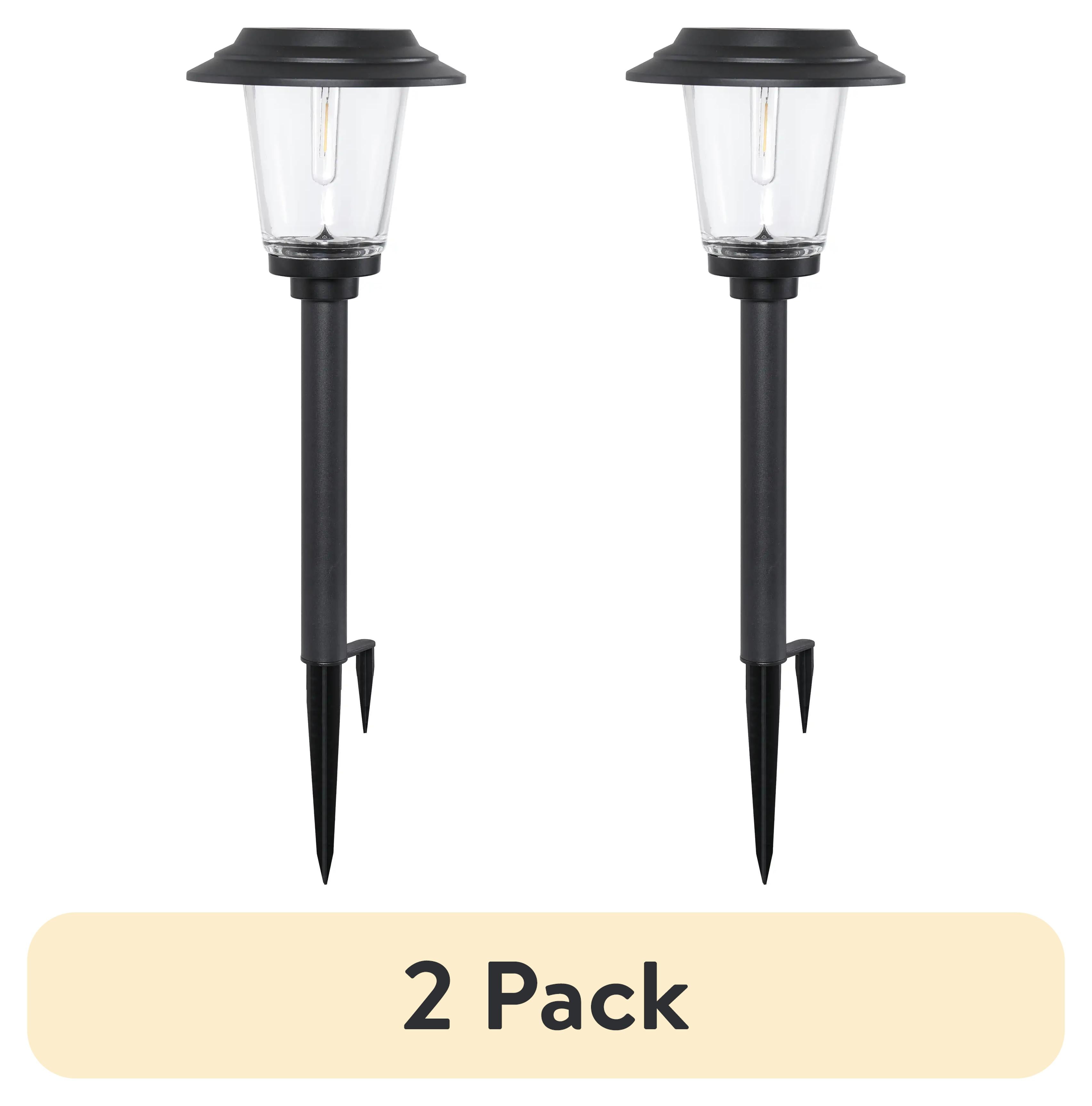 (2 pack) Better Homes & Gardens Ellis 20 Lumen Solar Powered LED ...