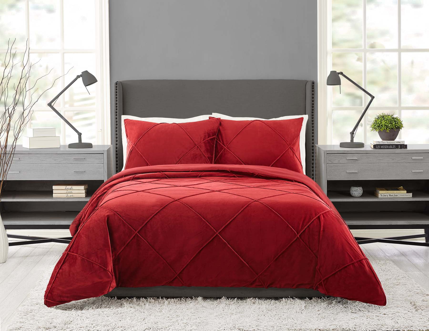 Better Homes & Gardens Red Velvet Comforter Set - Walmart.com