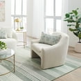 Better Homes & Gardens Emerson Curvy Accent Chair, Cream Linen ...
