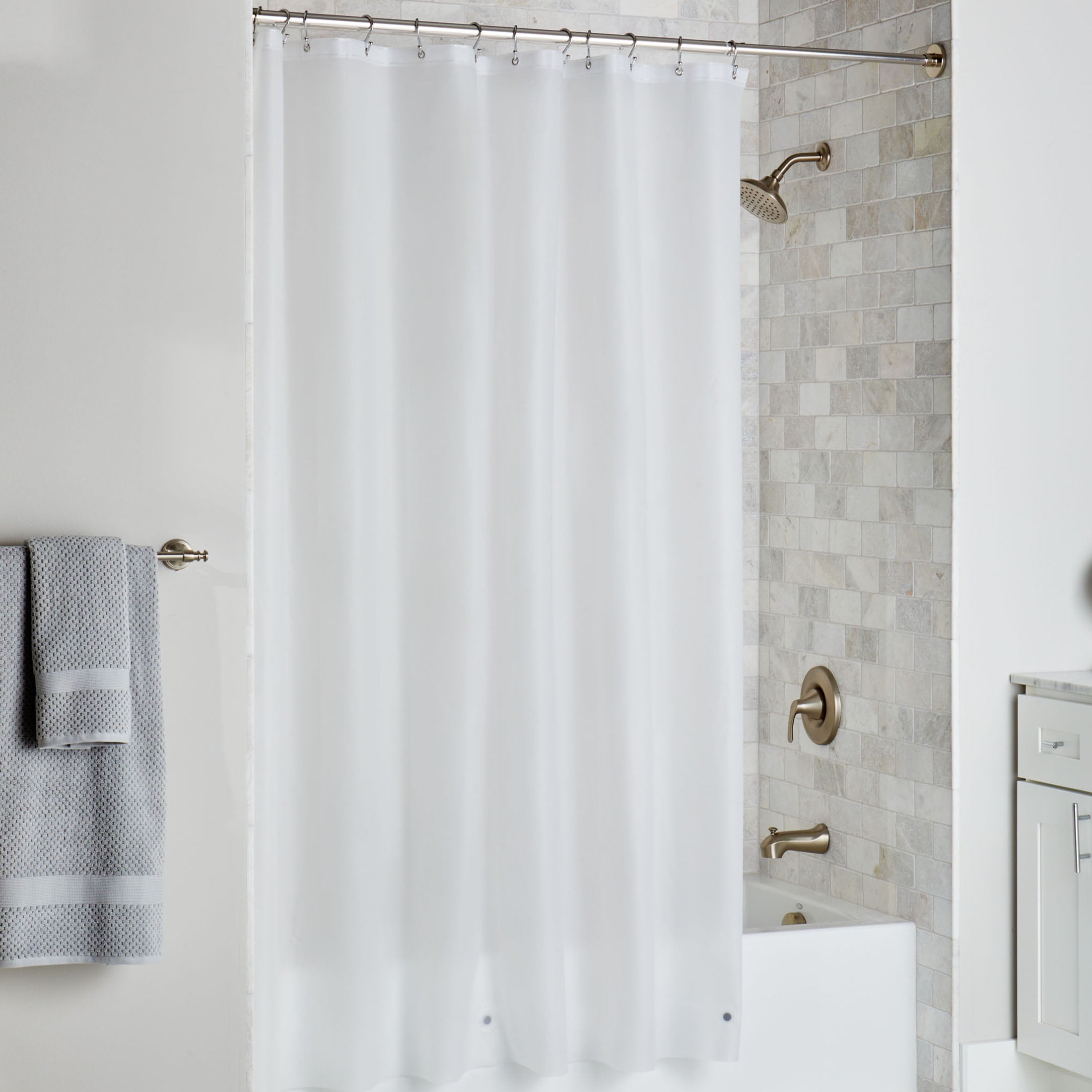 Better Homes & Gardens Extra Long Heavyweight PEVA Shower Liner, 70" W ...