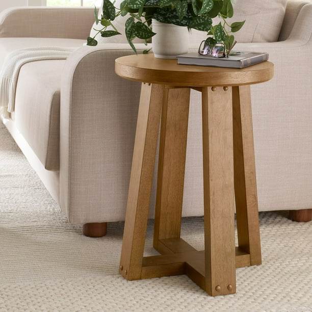 Better Homes & Gardens Ezra End Table, Light Honey Finish - Walmart ...