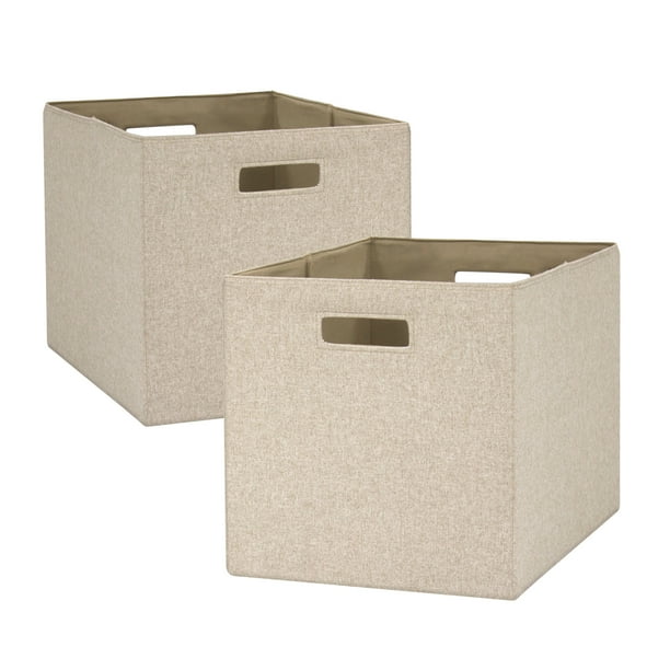 Better Homes & Gardens Fabric Cube Storage Bins (12.75" x 12.75"), 2 ...