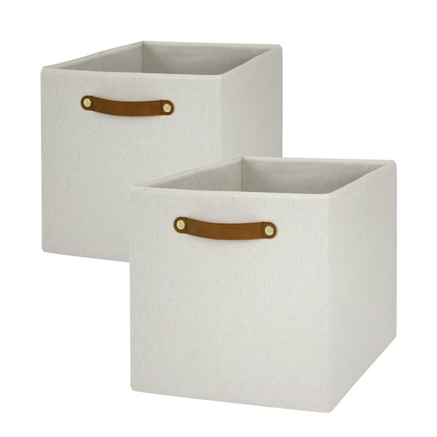 Better Homes & Gardens Fabric Cube Storage Bins (12.75" x 12.75"), 2 ...
