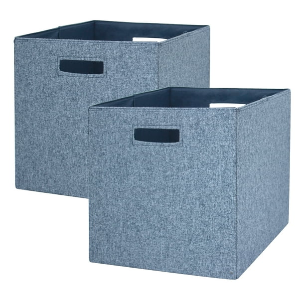 Better Homes & Gardens Fabric Cube Storage Bins (12.75" x 12.75"), 2 ...