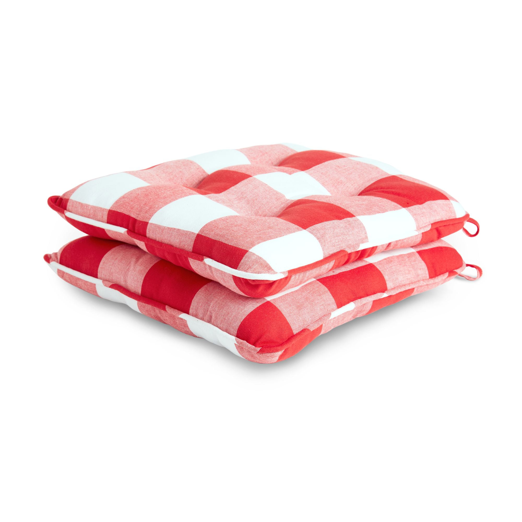 Better Homes & Gardens Farma Chair Cushion, Red, Set of 2 - Walmart.com