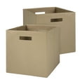 Better Homes & Gardens Felt Cube Storage Bins (12.75" x 12.75"), Beige ...
