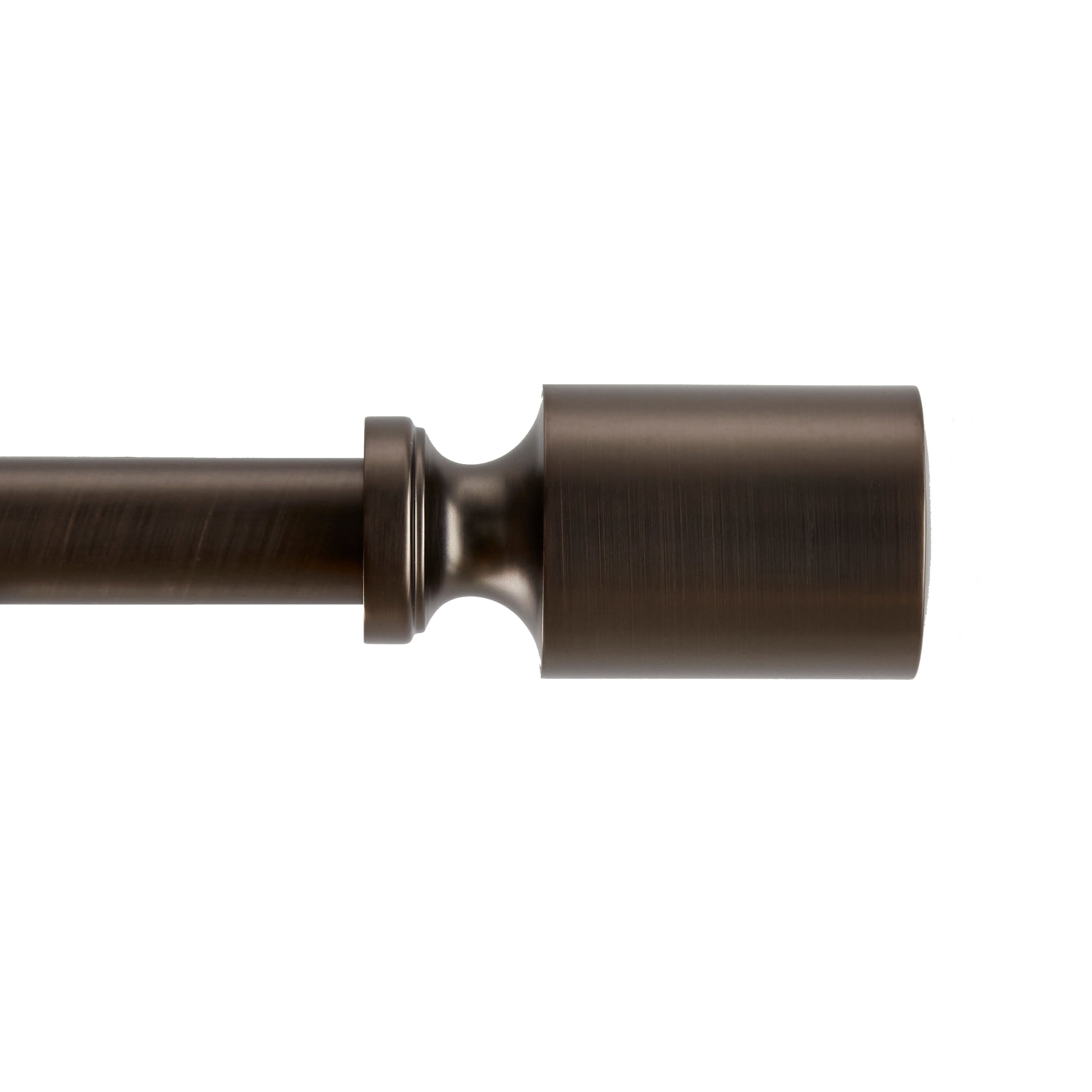 Flare 1 Curtain Rod - Oil Rubbed Bronze - Adjustable 120-180 Length ...