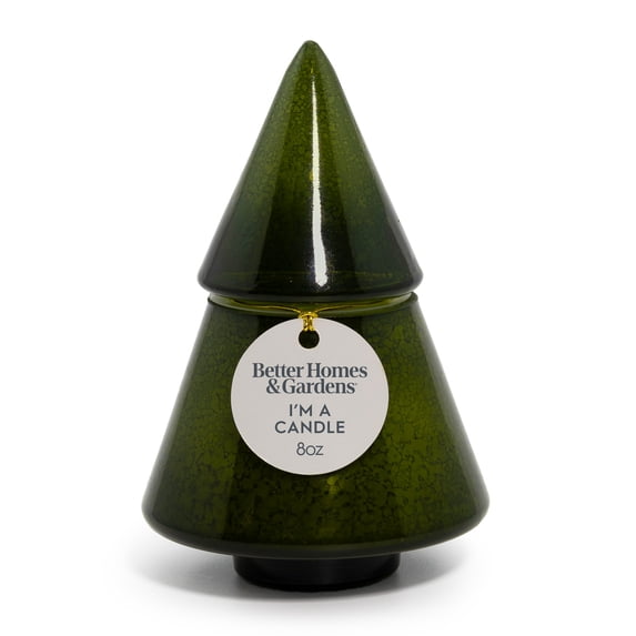 Better Homes & Gardens 1-Wick Artisanal Style Glass Christmas Tree ...
