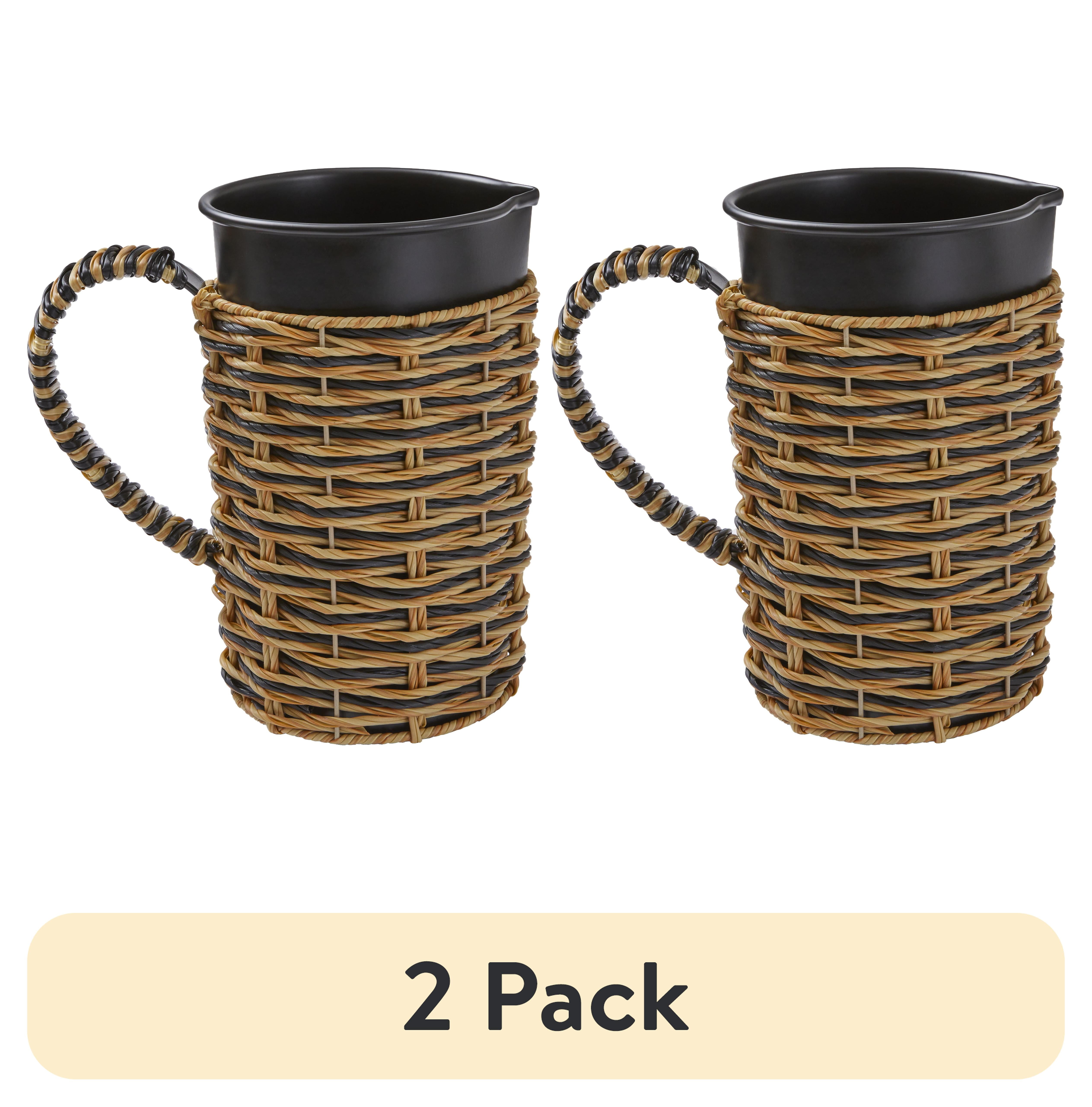 (2 pack) Better Homes & Gardens Galvanized Pitcher, Black - Walmart.com
