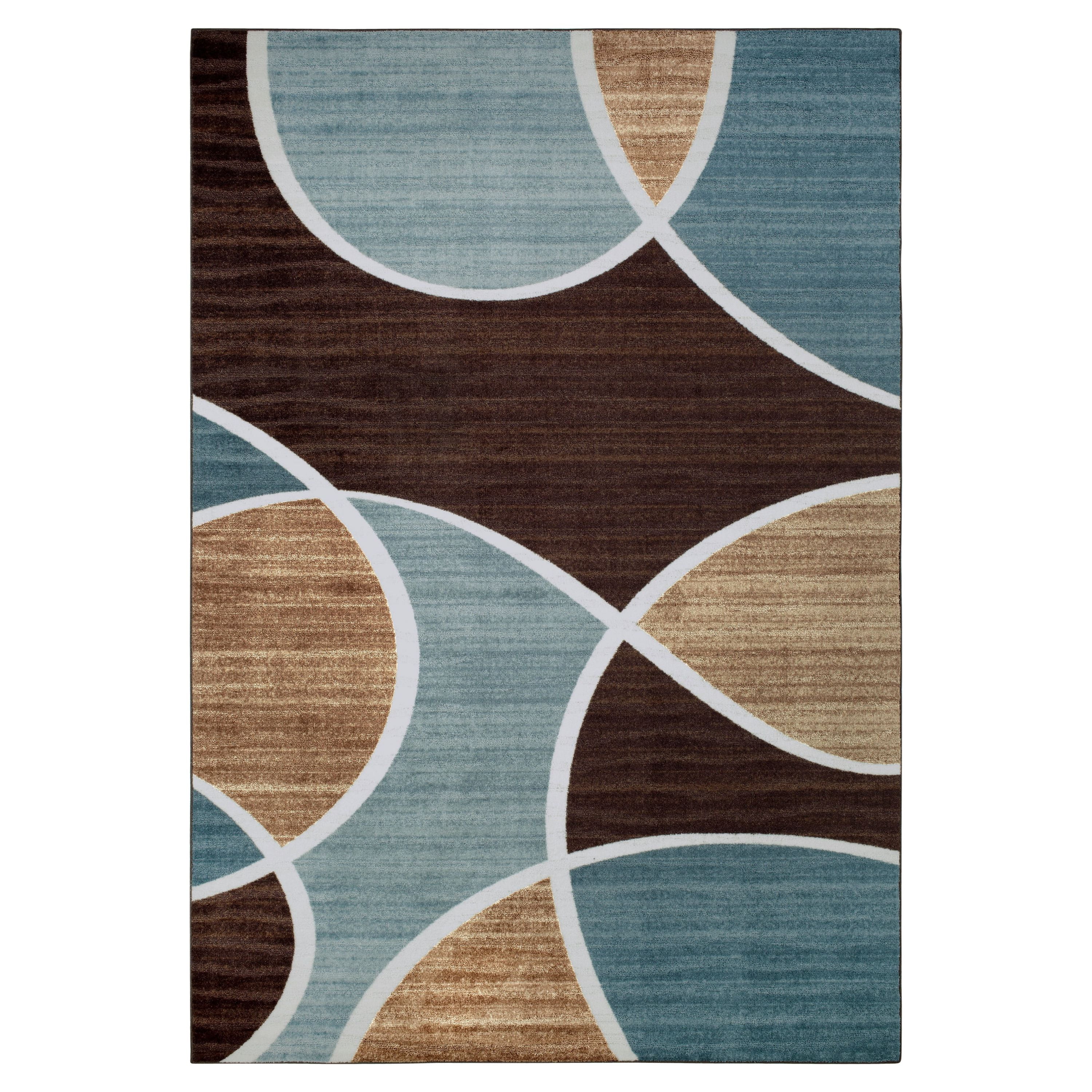 Better Homes & Gardens Geo Waves Indoor Living Room Area Rug, Blue ...