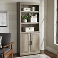 Better Homes & Gardens Glendale 5 Shelf Bookcase with Doors, Rustic ...