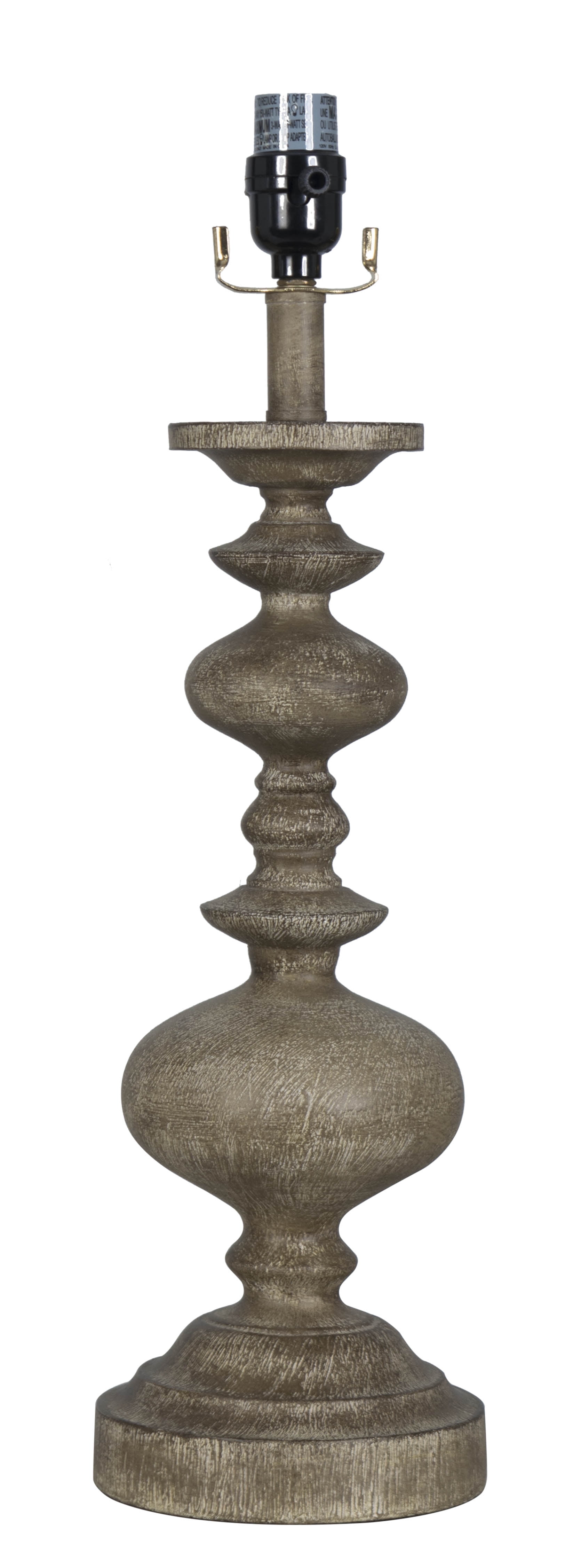 Gray Rustic Stacked Ball Table Lamp Base - 100W 3-Way LED - Walmart.com