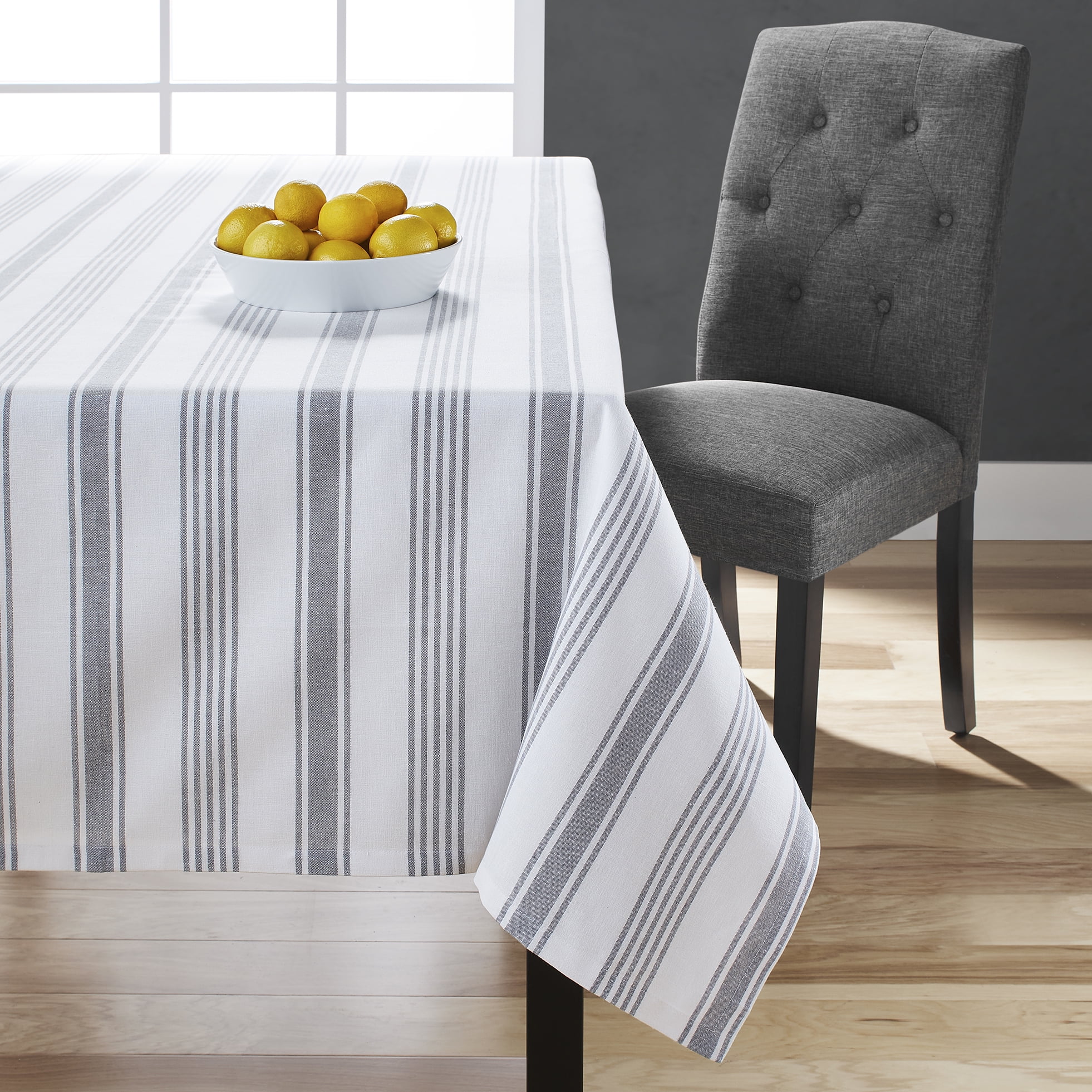 Better Homes & Gardens Gray Stripe Cotton & Polyester Woven 60" x 84 ...