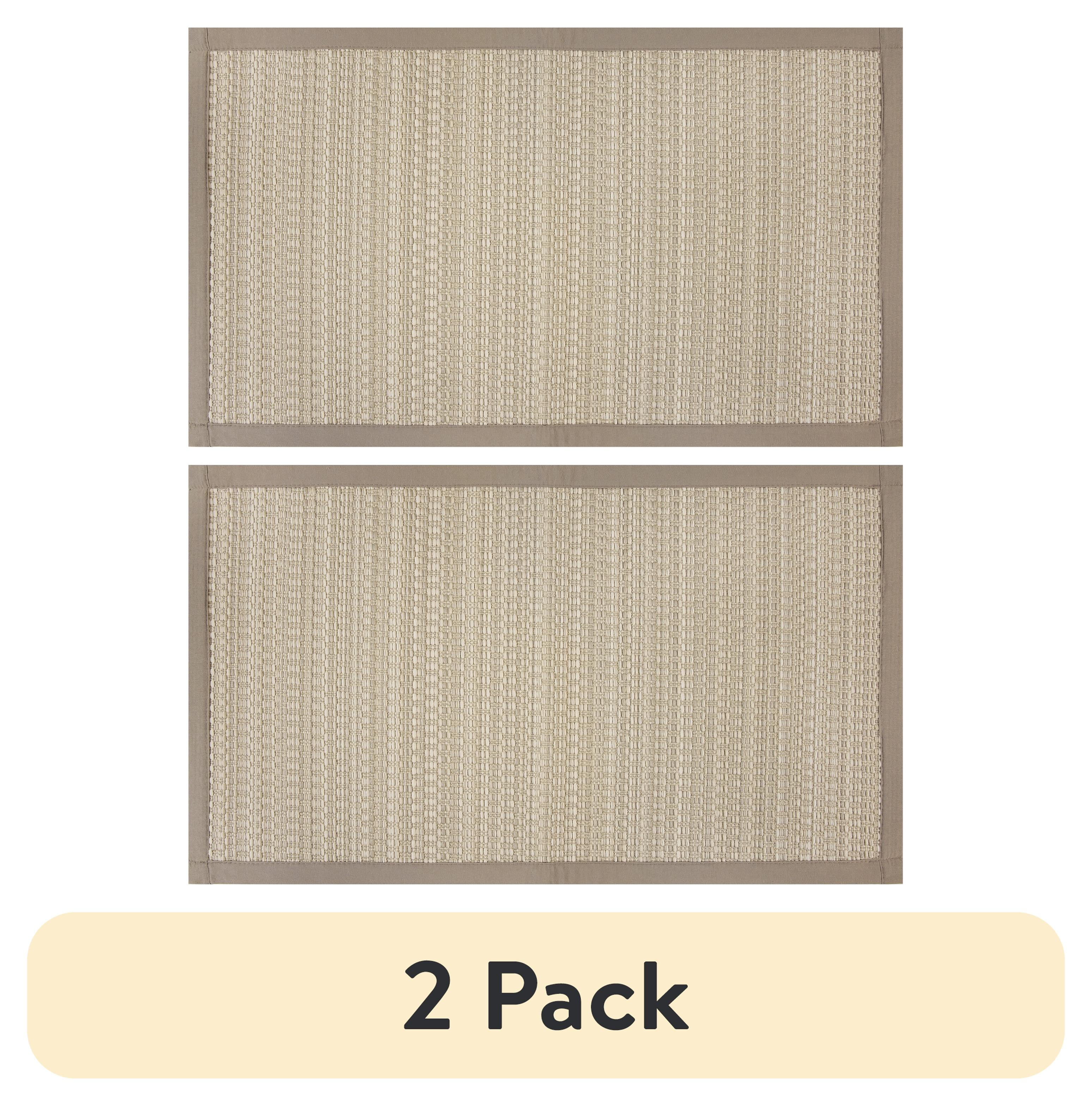 (2 pack) Better Homes & Gardens Gray Woven Polypropylene 20" x 34 ...