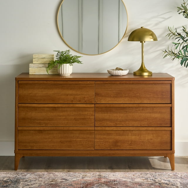 Better Homes & Gardens Greyson 6-Drawer Dresser, Acorn Finish - Walmart.com