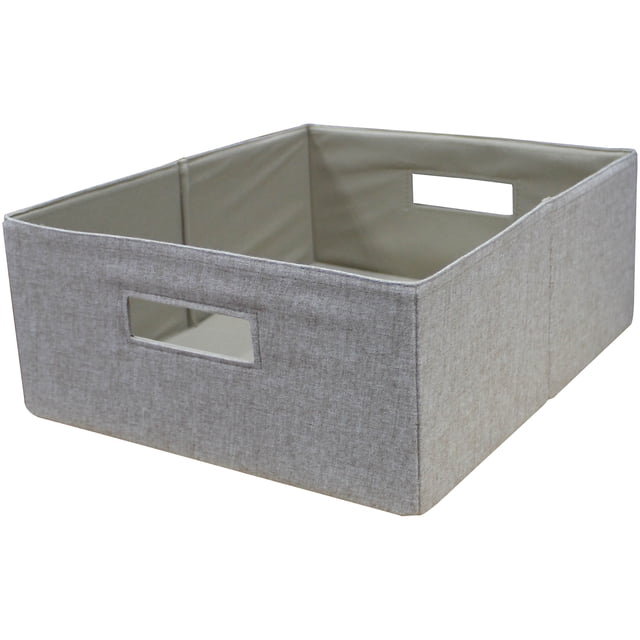 Better Homes & Gardens Half-Size Fabric Storage Bin, Tan - Walmart ...