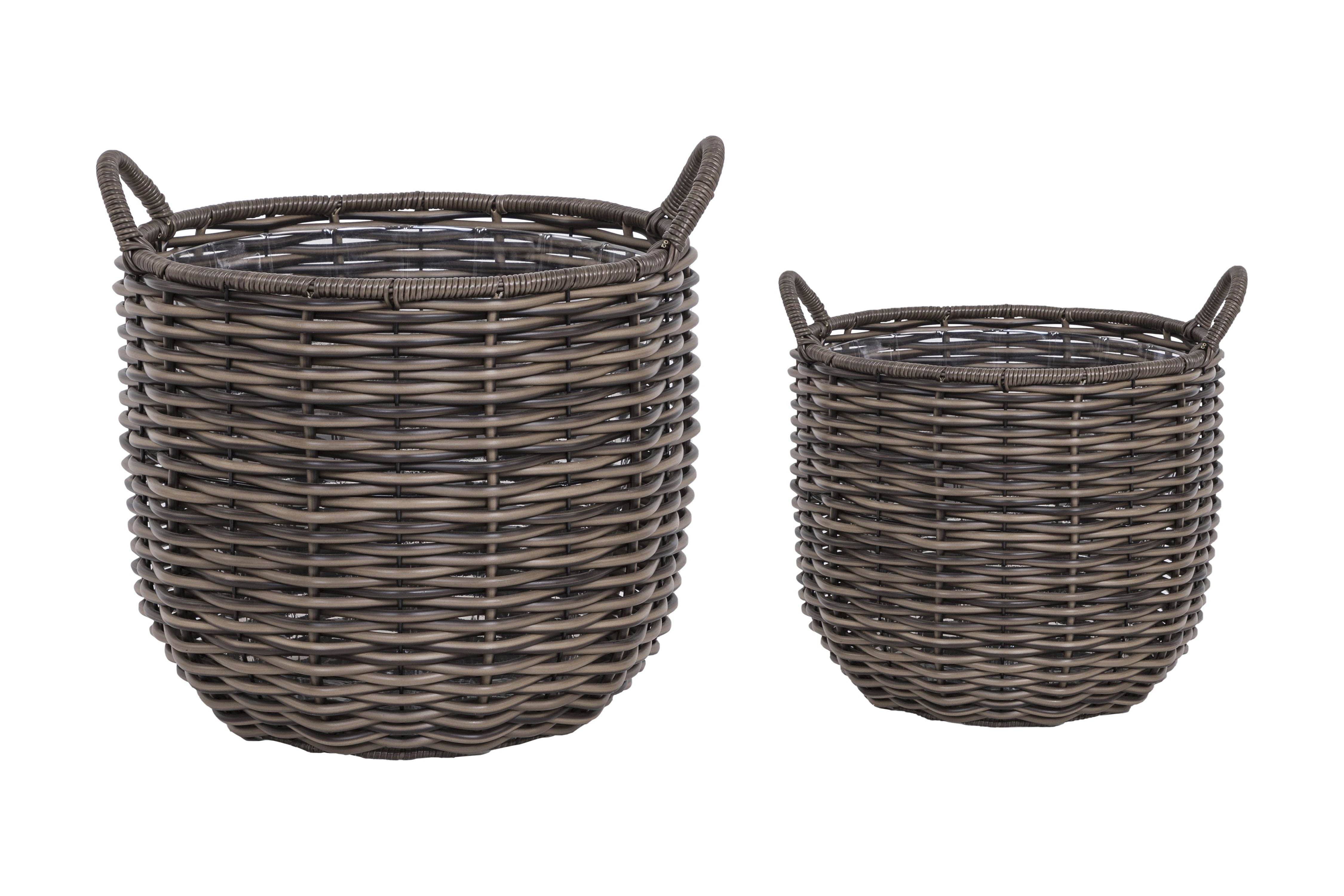 Better Homes & Gardens Handwoven Resin Storage Basket, Set of 2 ...
