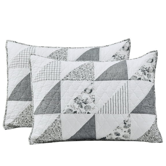 Better Homes & Gardens Botanical Double Cloth Pillow Shams, Standard ...